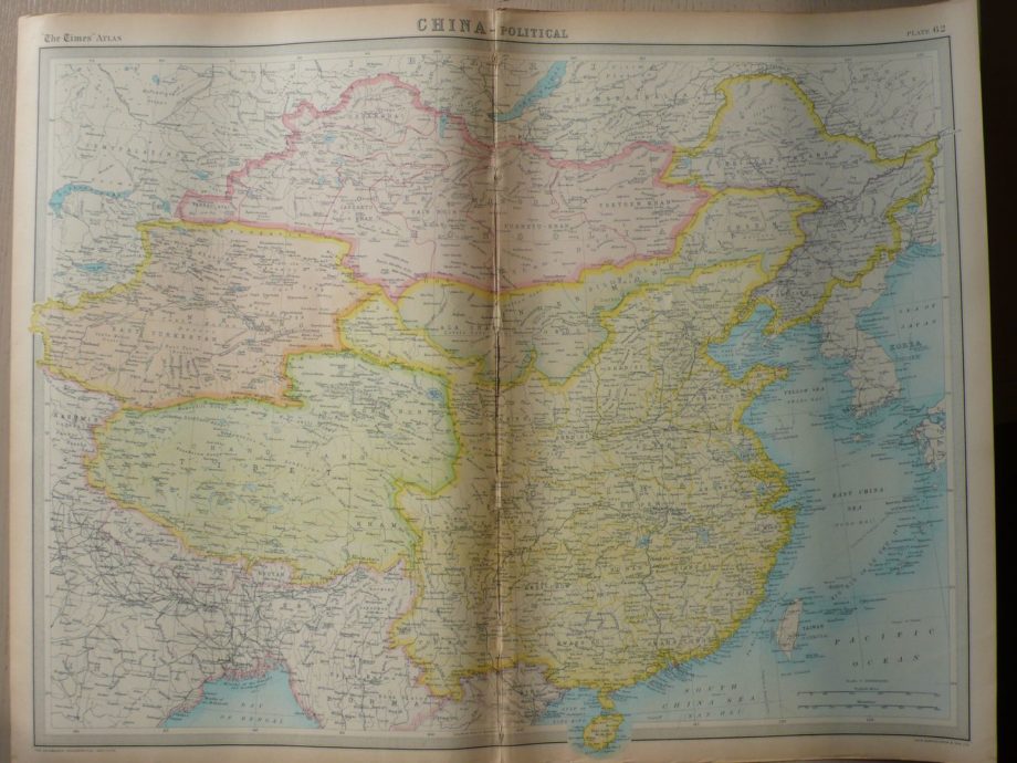 老地图 – 1922年的中国政区图 – 飞觞醉月
